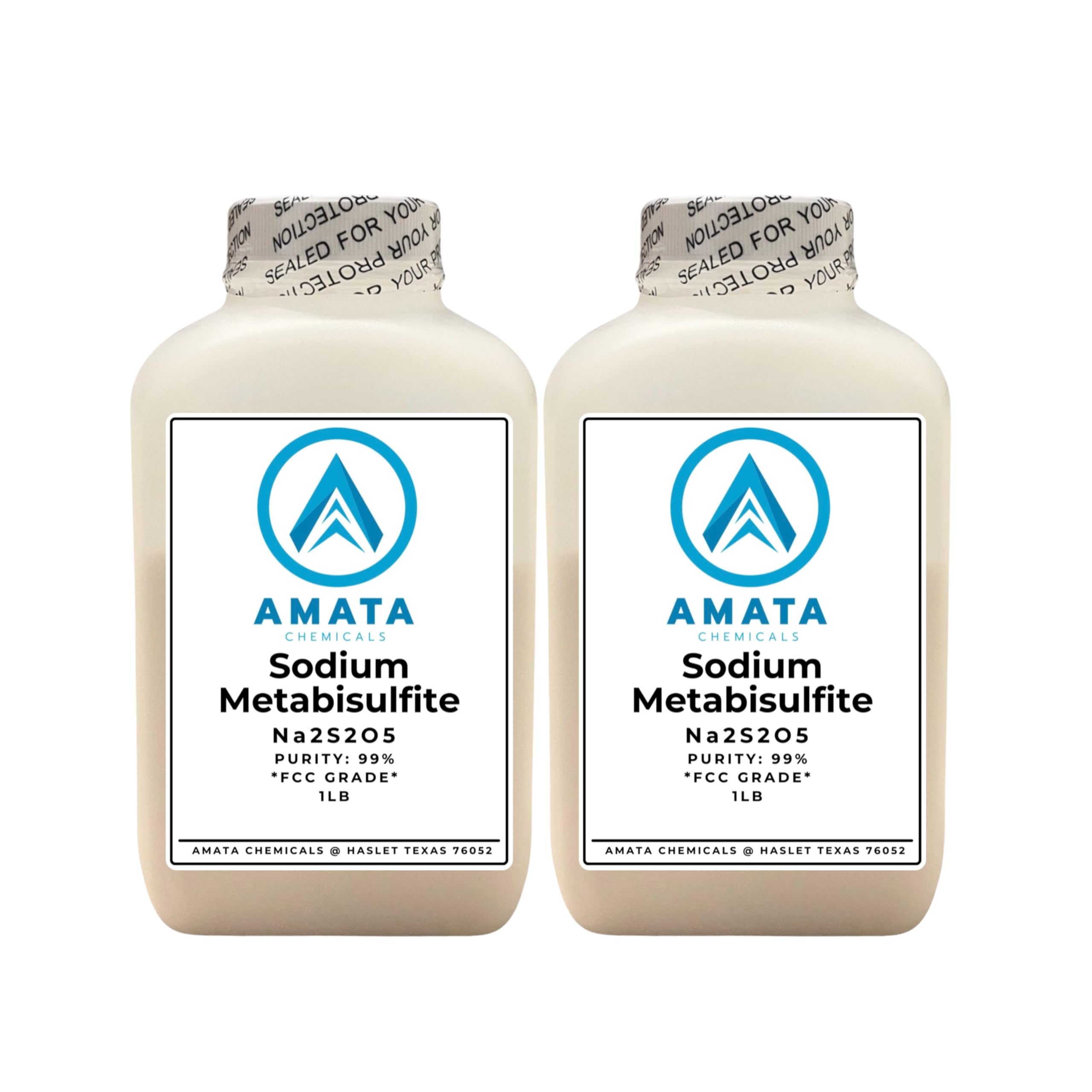 Sodium Metabisulfite (Na2S2O5) - Purity 99% - FCC Grade (2 Pack (2lbs))