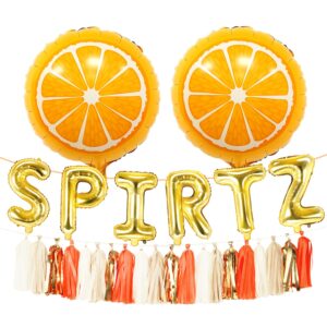 aperol spritz decor aperol spritz birthday decorspritz bridal shower decor tassel balloon banner, bridal bachelorette engagement wedding theme decor surprise