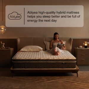 Ablyea Full Mattress 12 Inch Full Size Hybrid Mattress - Memory Foam & Individually Pocket Coils Springs | Pressure Relief | Motion Isolation, Edge Support | CertiPUR-US Certified | Medium Firm