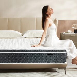 ablyea twin mattress 10 inch twin size mattresses - memory foam & individually pocket coils springs | pressure relief | motion isolation, edge support | certipur-us certified | medium firm