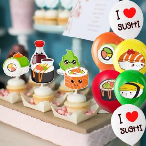 ﻿ 35 Pcs Sushi Balloons for Japanese Party Decoration for Sushi Theme Birthday Party Baby Shower Supplies