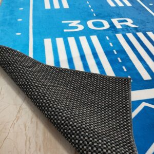 Generic Runway Rug,Track Rug,Aircraft Rug,Aviation Carpet,Airport Rug,Plane Rug,Runway Area Rug,Floor Area Rug,Racing Track Rug,Road Pattern Rugs RM1205.0 60x100Cm//23x39 inch