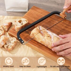 Ittnim Bread Knife Handmade Bread Bow Knife 16" Serrated Bowl Knife, Bread Saw Sourdough Knife Aluminum Alloy Sourdough Cutter Suit for Left & Right Handed People to Cut Baguettes Vegetables Fruits