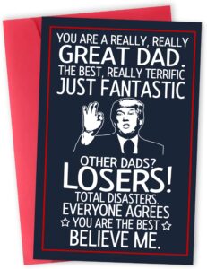 bethegift funny card for dad from daughter, son, kids - dad birthday card - christmas gifts for dad card - dad christmas gifts - fathers day card for dad - humorous dad greeting cards