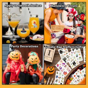 Partywind 170 Glow Styles Halloween Tattoos for Kids Party Favors, Halloween Kids Treats for Party Decorations Goodie Bag Stuffers, Pumpkin Skeleton Party Supplies for Trick or Treat Games