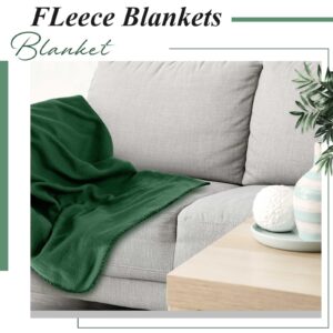 Newwiee 70 Pcs Fleece Blanket Fleece Throw Blankets Bulk Soft Lightweight Breathable Friendly Lap Blankets Pet Home Bed Sofa Couch Office Donation Homeless, 50 x 60 Inch (Green)