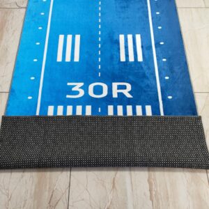 Generic Runway Rug,Track Rug,Aircraft Rug,Aviation Carpet,Airport Rug,Plane Rug,Runway Area Rug,Floor Area Rug,Racing Track Rug,Road Pattern Rugs RM1205.0 60x100Cm//23x39 inch