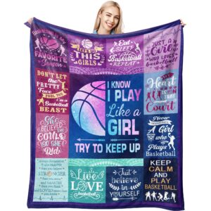 basketball gifts blanket for girls soft lightweight flannel basketball stuff throw blanket merch basketball gifts for basketball team lovers 50"x40"