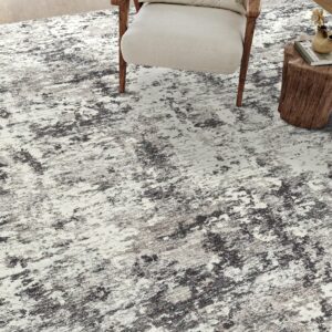 HUGEAR 6x9 Machine Washable Rugs Gray Large Area Rug 3D Textured Rug Abstract Low Pile Carpet Distressed Throw Aesthetic Rug Bedroom Living Room Office Dining Room Kitchen Laundry Room