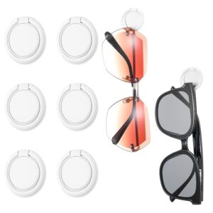 8 pack sunglasses organizer wall mounted sunglasses holder hanging adhesive sunglass holder for wall round hanging eyeglass holder wall hanging glasses organizer for eyeglass sunglasses display(white)