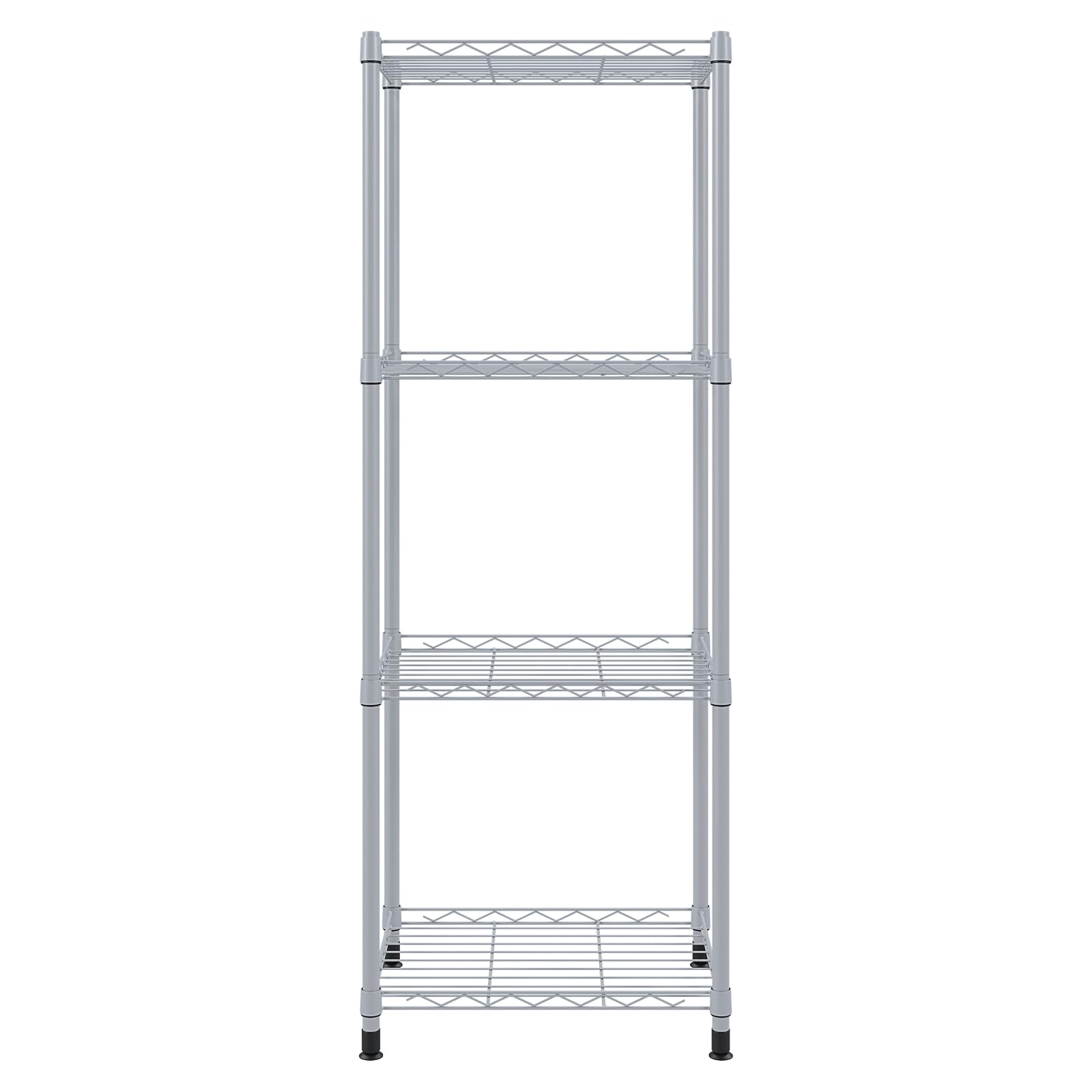 YisanCrafts Storage Shelf Metal Storage Rack Wire Shelving Unit Storage Shelves Metal 4 Tier Fixed Layer Spacing 528Lbs Capacity 17" L x 13" W x 47" H for Pantry Closet Kitchen Laundry Grey