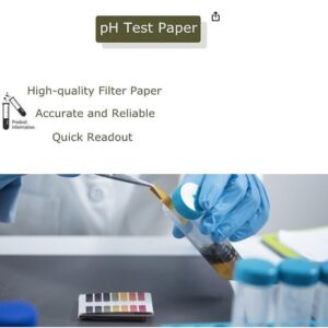 FLJDOUMAI pH1-14 Test Paper Extensive Test Paper Litmus Test Paper with Pipette Droppers for Water Saliva Urine Soil Testing Pet Food and Diet pH Monitoring (with Storage Case) (3 pcs)