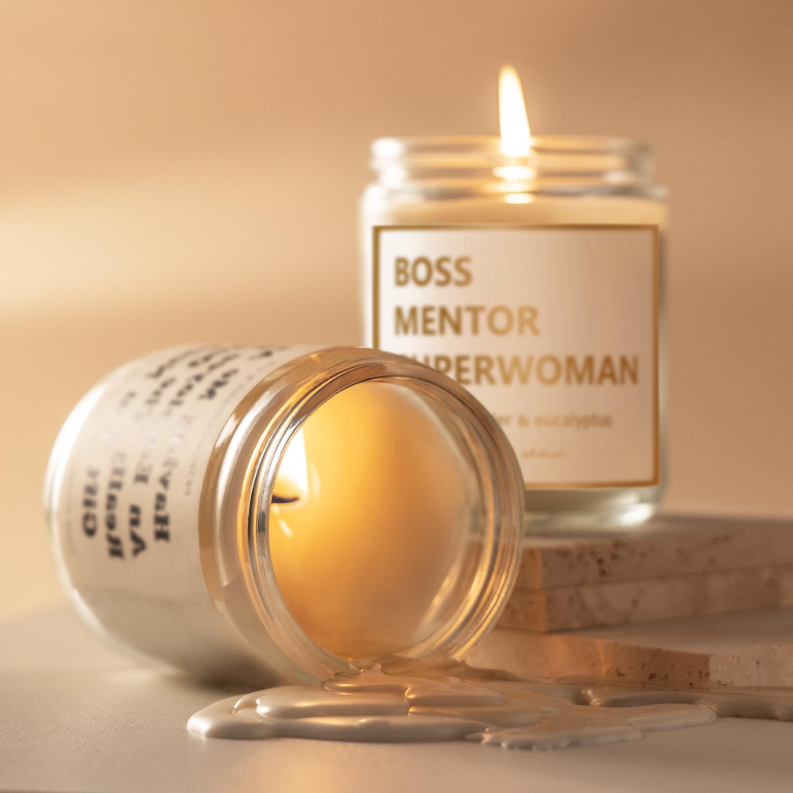 Boss Day Gifts for Women, Best Boss Lady Gifts for Women - Lavender Scented Candle, Boss Retirement Gifts, Christmas Farewell Retirement Gifts for Boss Women