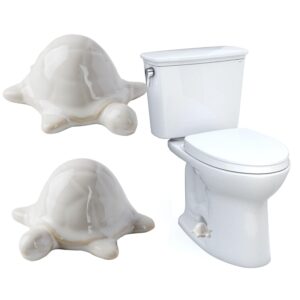 toilet bolt covers, turtle toilet bolt caps - fun and cute bathroom toilet screw cover caps - decorative toilet caps for bottom of toilet (white turtle 2pcs)