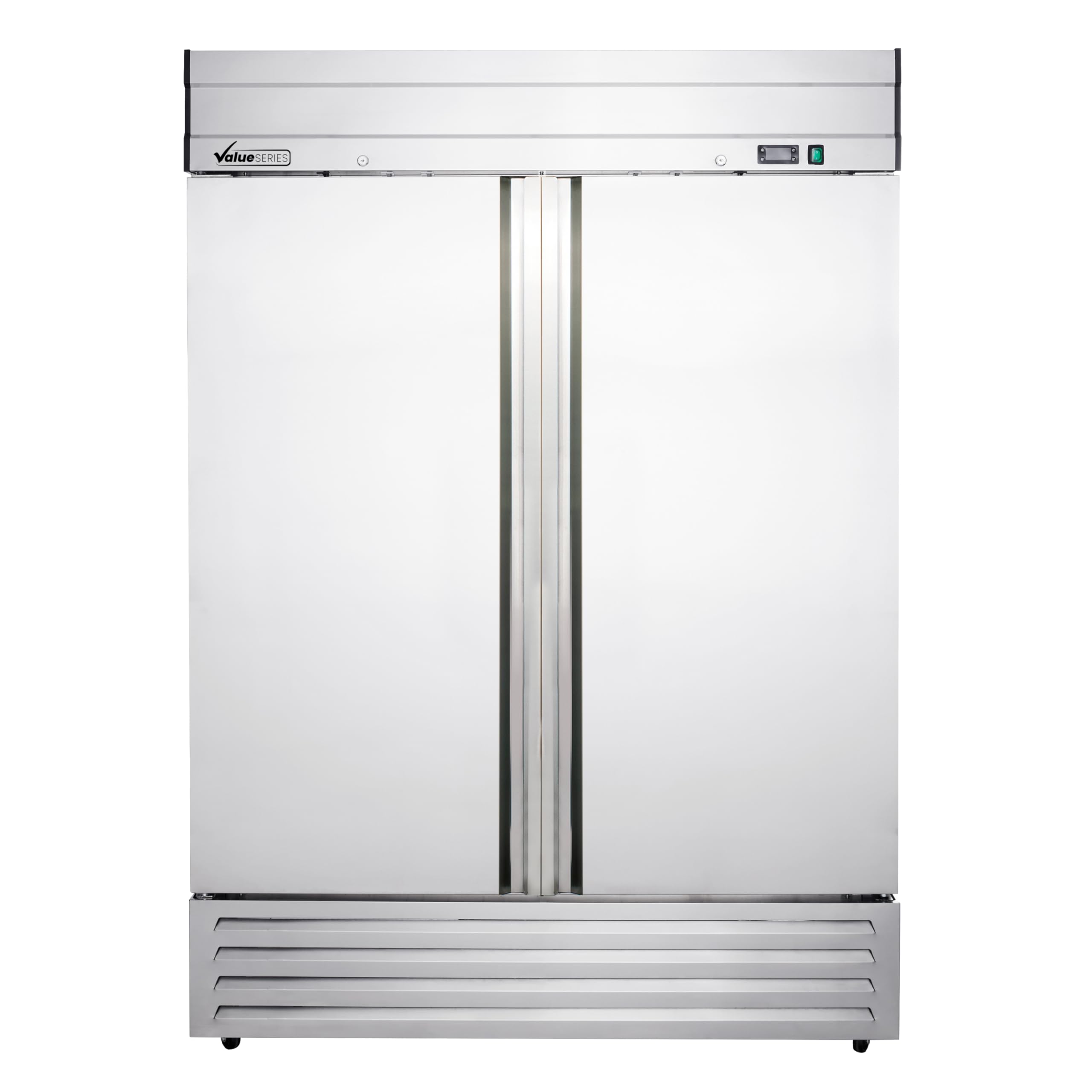 Value Series Commercial Refrigerator - 2-Solid Door Reach-in, Stainless Steel, 54" W (69K-936)