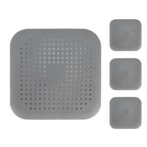 square silicone sink strainer with suction cups – anti-clogging drain cover for kitchen sink, bathroom, and bathtub