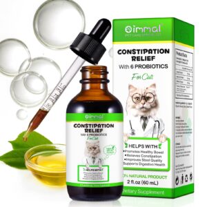 cat constipation relief, cat constipation liquid drops supports cats laxative relief - pet herbal supplements for cats, cat stool softener cat laxative constipation relief - chicken flavour / 2 fl oz