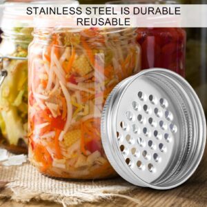 2pcs Mason Jar Grater Lid, 3.39in Mason Jar Accessories Cheese Shredder Lid Wide Mouth Stainless Steel Spice Zester Lid Large Mouth Multipurpose Kitchen Cutter for Vegetable Potato Carrot