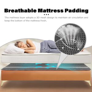 Mattress Underlay Under Mattress Pad with Breathable Meshfiber Cuttable Under Mattress Ventilation Aire-Flow Mattress Underlay for RV Bed Camper Boat （118.1 * 39.3in）