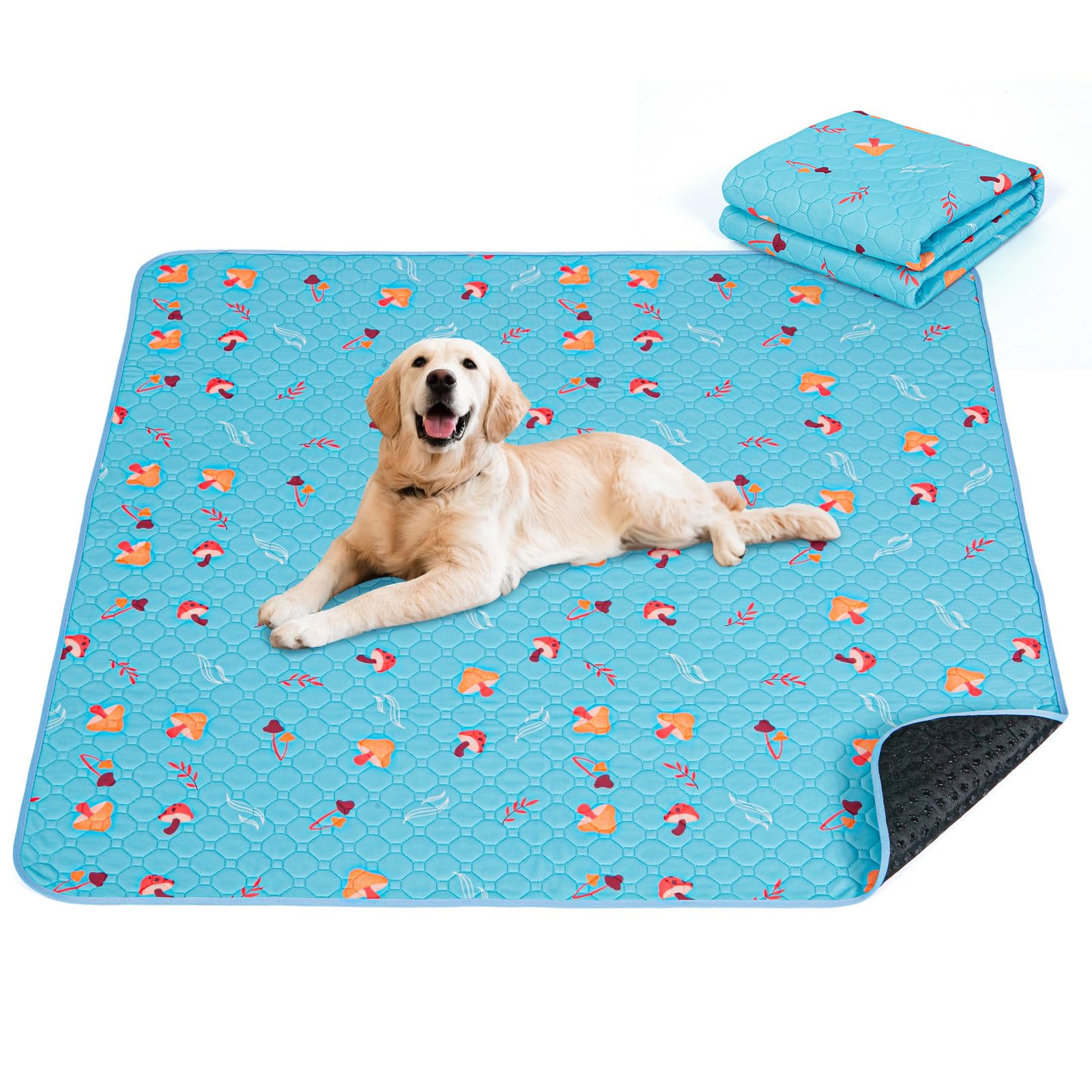 Sunheir Washable Pee Pads for Dogs, Reusable Dog Pads Extra Large Non-Slip Dog Pee Pads, Waterproof & Extra-Absorbent Pet Training Pads for Puppy Playpen, Crate, Whelping Box, Potty Training, 72"x 72"