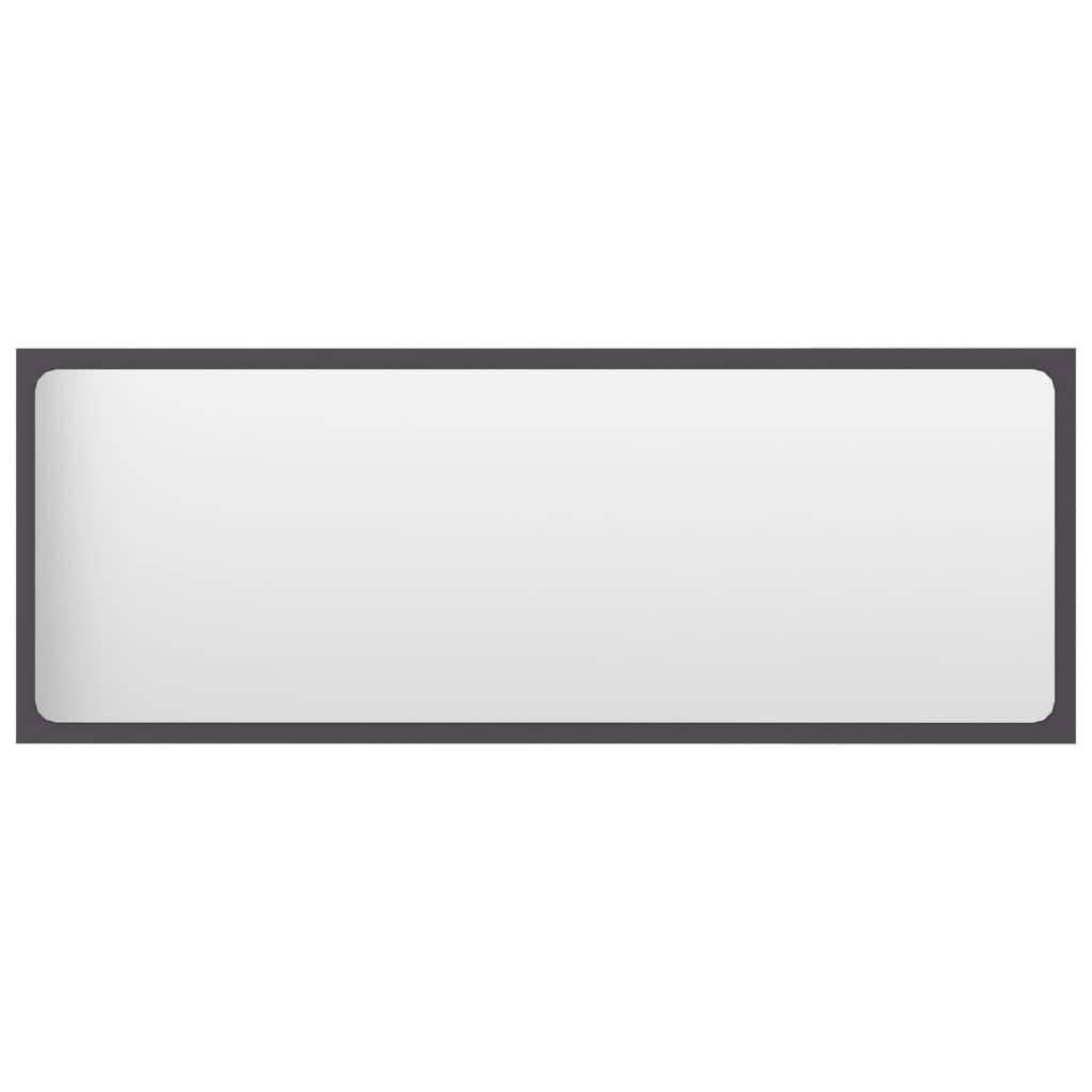 YELWHI Bathroom Mirror Gray 39.4"x0.6"x14.6" Engineered Wood,Modern Contemporary Acrylic Wall Mirror: Style and Functionality for Your Bathroom Bath Vanities, Bathroom Improvement