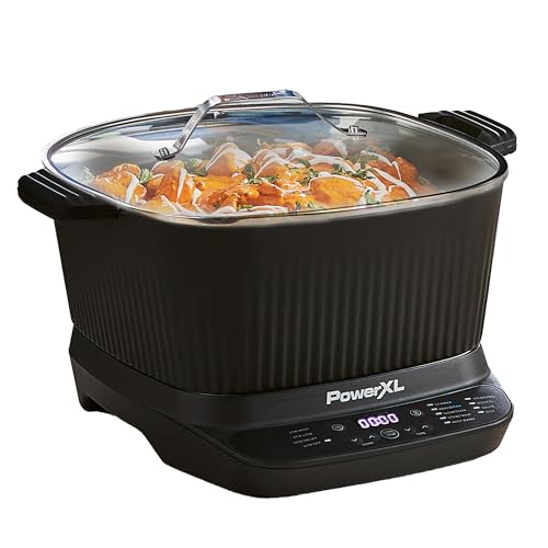 STIRMAX 7.5 Quart Digital Multi-Cooker with Automatic Paddle to Stir and Shred, 9 in 1 programmable presets to Sauté, Sear, and Brown Food Before Simmering