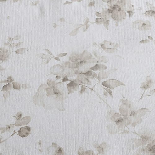 Calvin Klein - King Duvet Cover Set, Super Soft Cotton Bedding with Matching Shams, Floral Home Decor, Oeko-Tex Certified (Eternity Floral Beige, King)