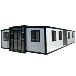 expandable portable prefab tiny home - foldable house for adults, mobile home for small families, storage shed with 1-3 rooms, kitchen & bathroom, ideal prefabricated living solution