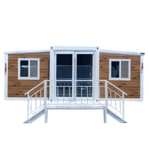 customizable foldable prefab house - expandable tiny home for adults | portable mobile home with 1-3 rooms, kitchen & bathroom | ideal for small families, storage and garden