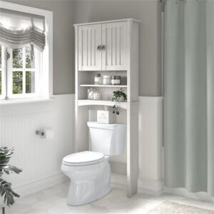 Pemberly Row Over The Toilet Storage Cabinet in Linen White Oak - Wood