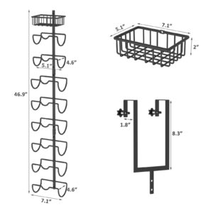 X-cosrack 9-Tier Over The Door Towel Rack for Bathroom Adjustable Door Hooks Towel Rack Over The Door Towel Holder for Bathroom Wall Mounted Towel Holder Over The Door Organizer Towel Storage -Black