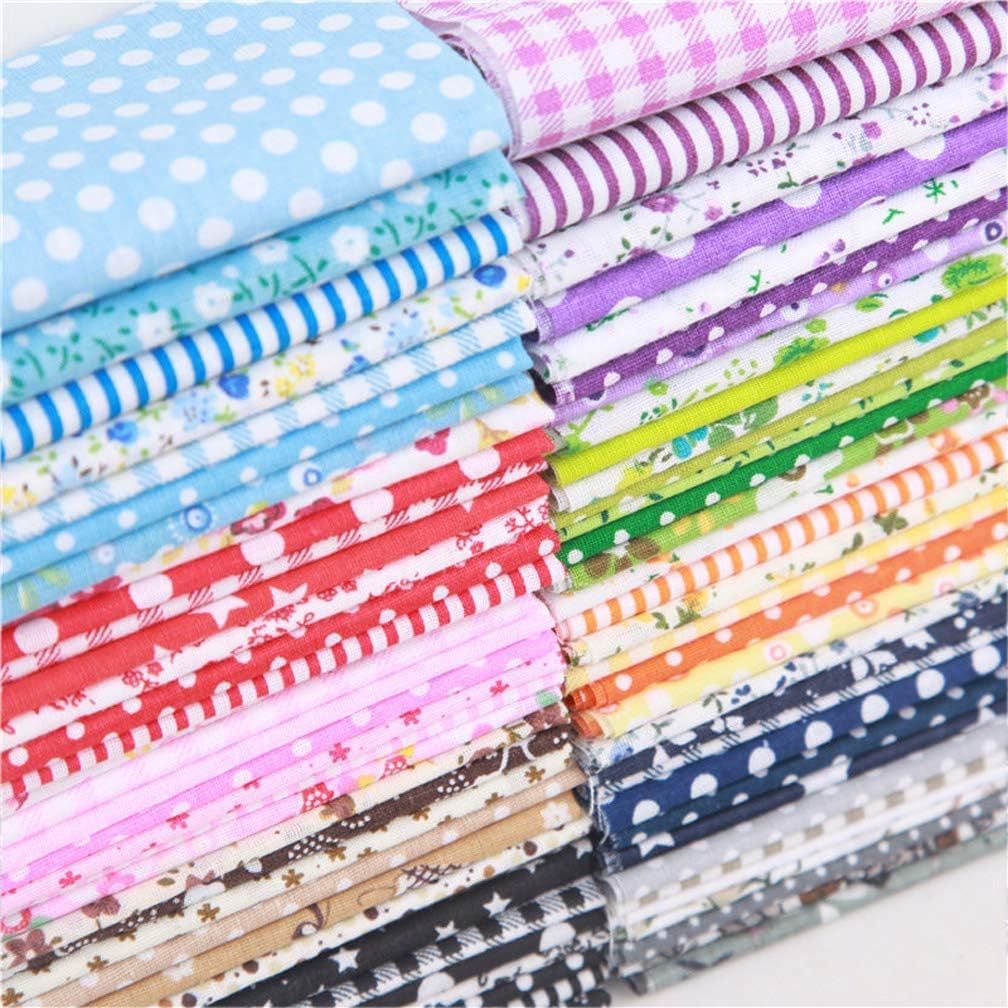 56 Pieces 9.8" x 9.8" Cotton Fabric Fat Quarters Fabric Bundles,Pre-Cut Floral Print Quilting Squares Fabric for DIY Sewing Scrapbooking Crafting Artcraft