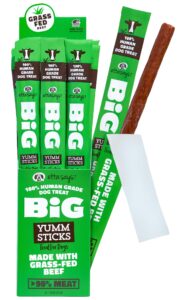 etta says! big yumm sticks - real meat beef dog treats - human grade - made in the usa (24 count pack of 1)