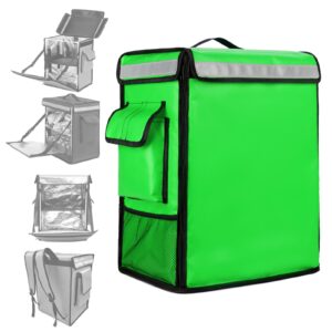 Llazsybz Premium Thermal Food Delivery Backpack for Hot and Cold Meals, Green