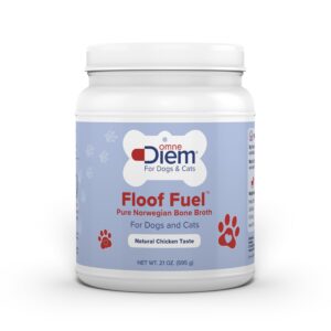 omnediem floof fuel for cats & dogs - pure norwegian poultry bone broth - pet food topper - tasty chicken flavor, rich in protein - supports the health of the joints, gut, skin & coat - 21oz (595g)