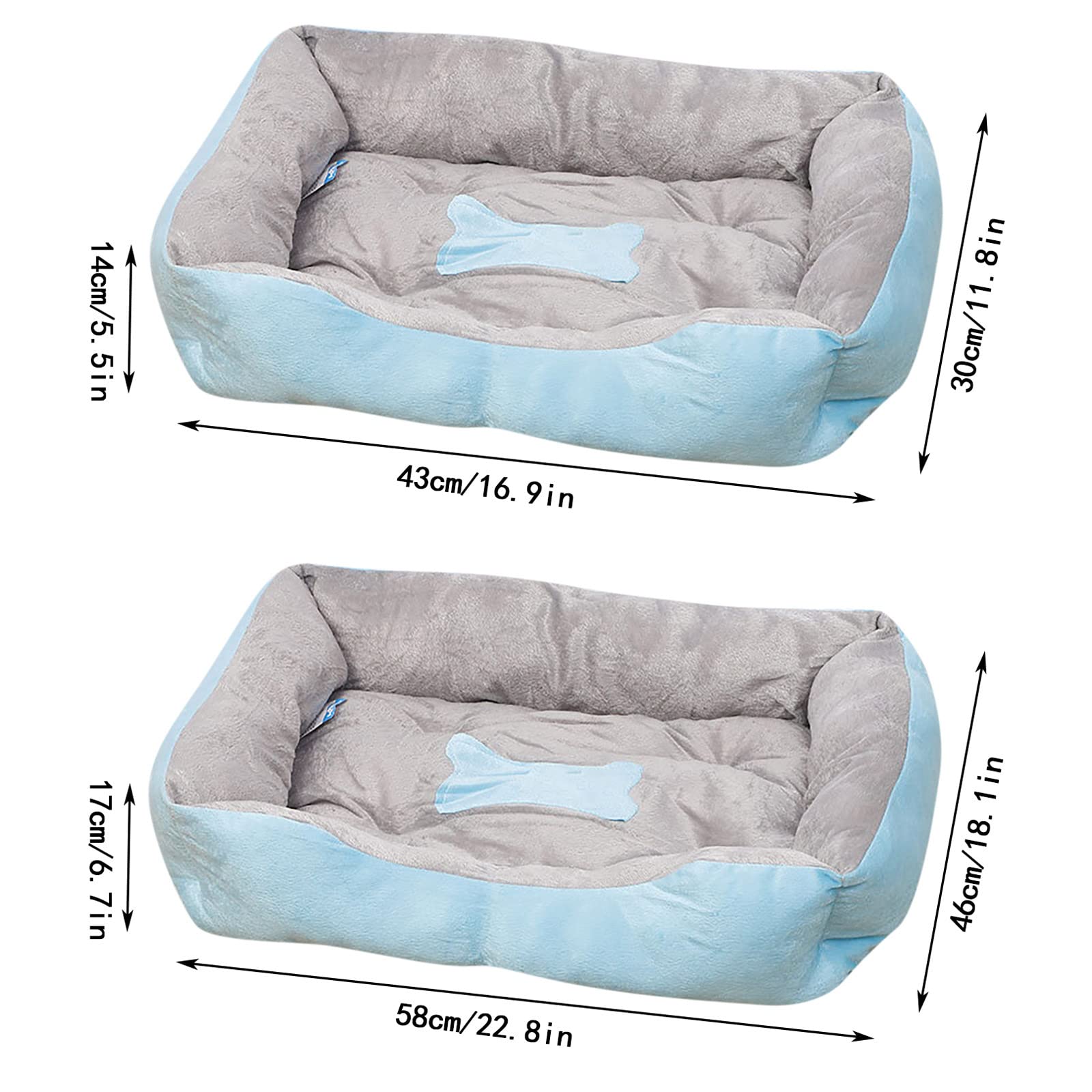 Dog Bed Calming Dog Bed Small Warehouse Clearance Square Cat Beds for Indoor Cats Washable Self Warming Cat Bed for Outside Faux Fur Ultra Soft Anti Anxiety Cat Bed Cat Cuddler Dog Bed