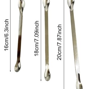 ZHUUO 1 Set Stainless Steel Miniature Laboratory Sampling Spoon, Spatula Combination Reagent Spoon, Lab Utensils (Pack of 6)