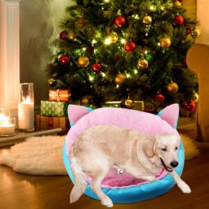 Dog Bed Calming Dog Beds for Small Dogs Buy Again Orders Round Pet Beds Removable and Washable Cat Ear Shape Washable Self Warming Cat Mat Warm Ultra Soft Anti Anxiety Dog Bed Dog Bed