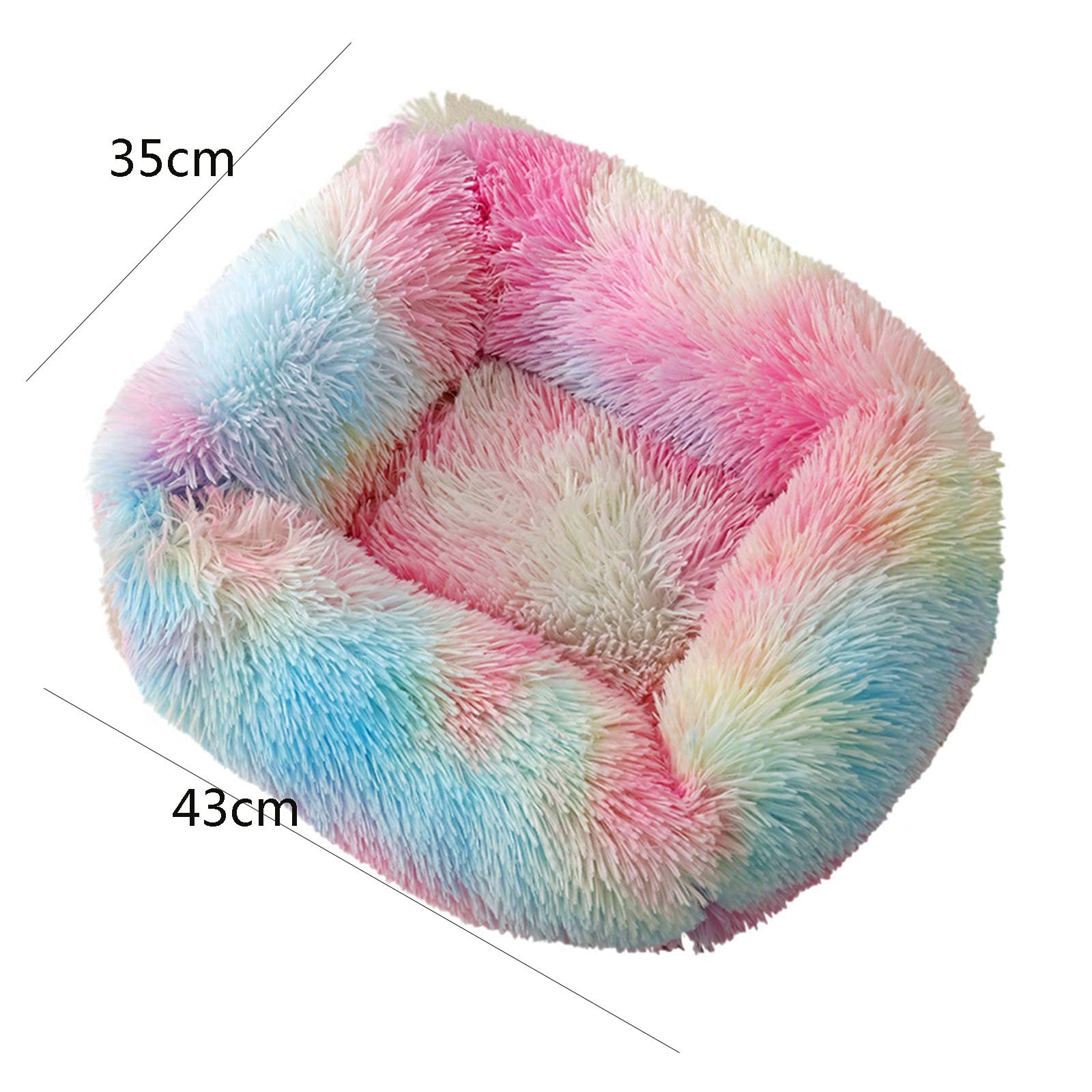 Dog Beds Calming Dog Beds for Small Dogs Buy Again Orders Square Kitten Beds for Indoor Kittens Washable Cat Bed Self Warming Fluffy Soft Anti Anxiety Cat Bed Cat Cuddler Cat Bed