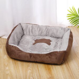 Dog Bed Calming Dog Bed Small Warehouse Clearance Square Cat Beds for Indoor Cats Washable Self Warming Cat Bed for Outside Faux Fur Ultra Soft Anti Anxiety Cat Bed Cat Cuddler Dog Bed