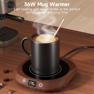 Coffee Mug Warmer - Coffee Cup Warmer for Desk Auto Shut Off, Smart Electric Candle Warmer Beverage Warmer for Coffee, Tea, Water, Milk and Coco, 5 Temperature Settings & 1-12H Timer