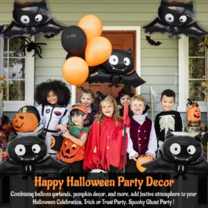 DECEED 5 PCS Halloween Balloons Black Bat Foil Balloons, Cute Bat Mylar Balloons Toys, Halloween Props, Halloween Party Decorations Kids Gifts