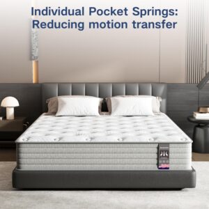 Twin XL Size Mattress 12 inch Colchones Twin XL Memory Foam Mattress Hybrid Twin XL Mattress in a Box Medium Firm/Fireproof Grade III Anti Pilling/Extra Lumbar Support/Pressure Relief/Certi PUR-US