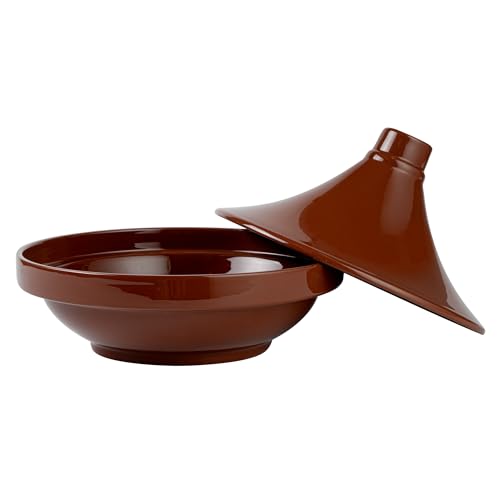 Restaurantware-Terra Tek 26 Ounce Terracotta Tagine Pots, 8 Microwavable Tagine Pots - Glazed Interior, Oven-Ready, Terracotta Serving Pots, Dishwashable, For Cooking And Serving