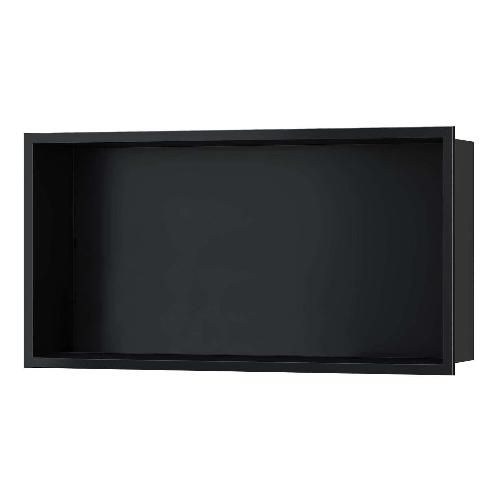 Shower Niche 28" X 16" Black, Stainless Steel Shower Wall Niche for Bathroom Storage No Tile Needed Over Mount Installation