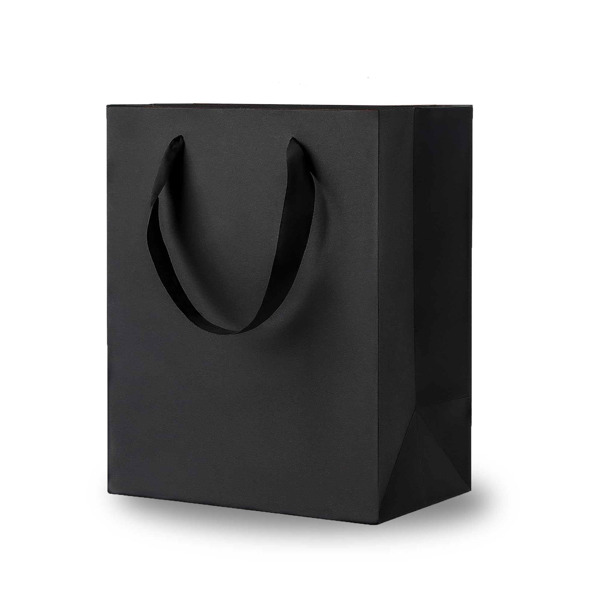 Argivean Black Gift Bags With Handles: 6pcs Medium Gift Bags Bulk 8x5x10 Inch For Wedding Party Birthday Business