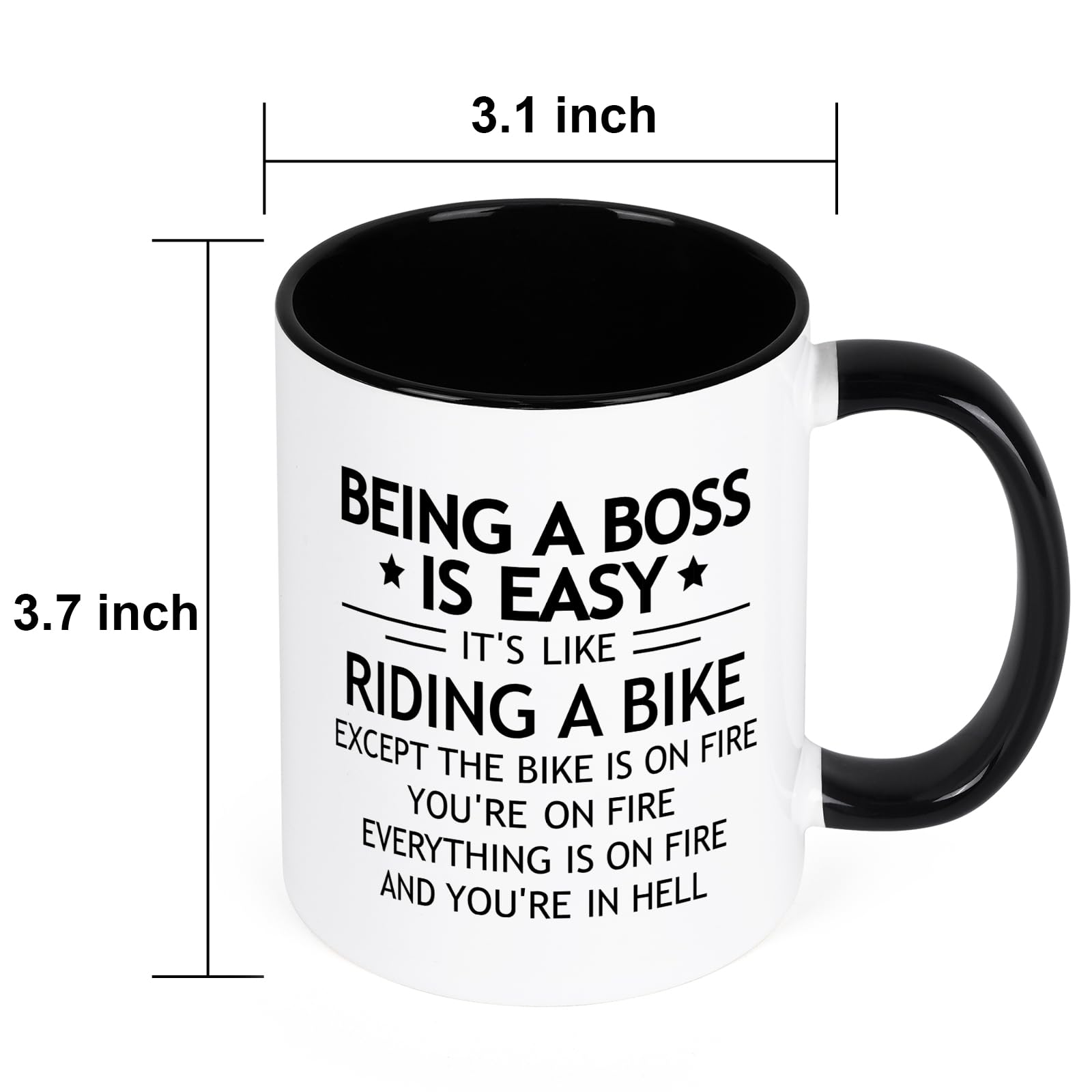 YHRJWN Boss Day Gifts, Bosses Day Gifts for Women Men, Bosses Day Gifts for Men, Boss Gifts, Boss Lady Gifts for Women, Christmas Birthday Thank You Gifts for Boss, Boss Mug, 11 Oz