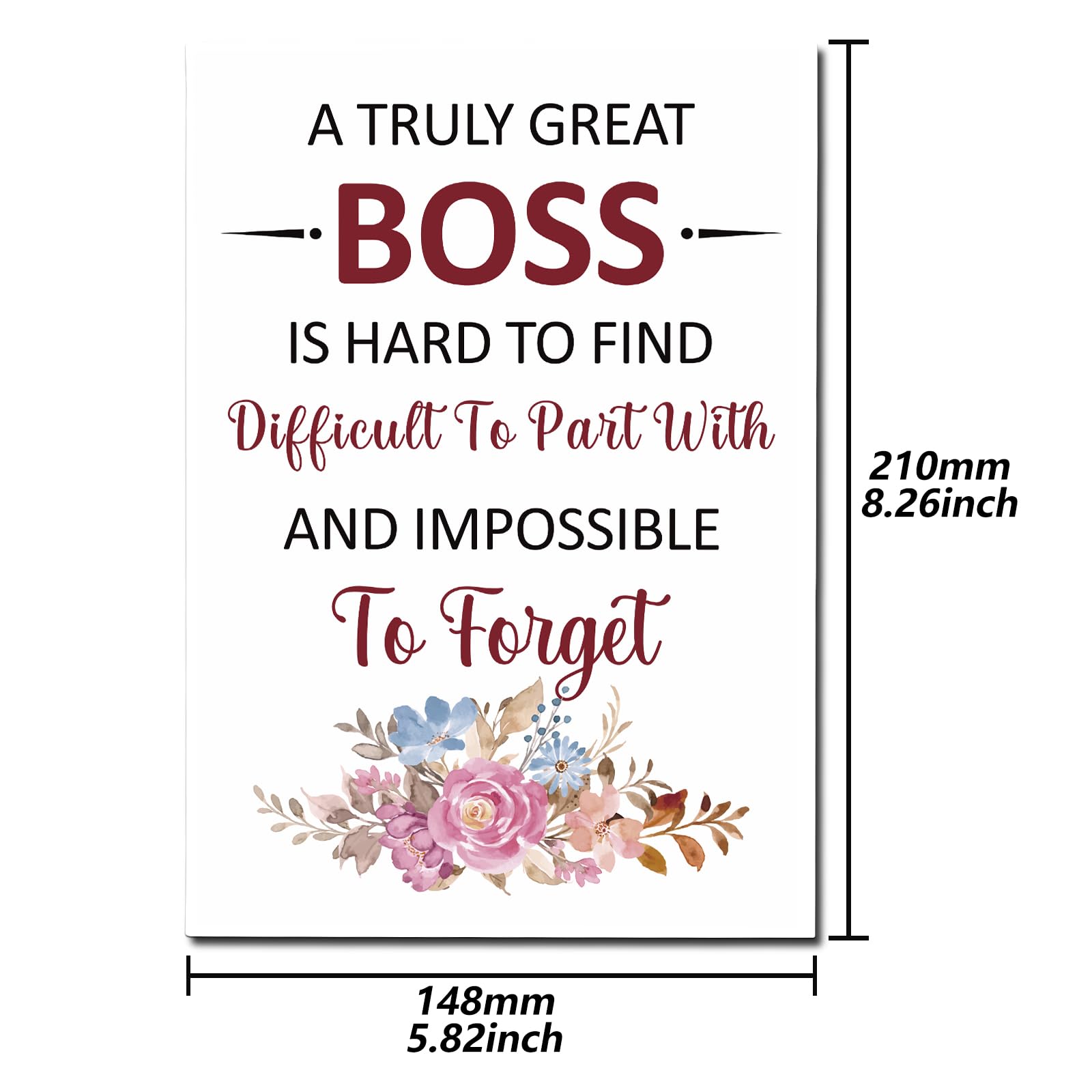 TI-EDC Christmas Card for Boss Leader Mentor, Funny Boss's Day Card for Men Women, Appreciation Card for Manager Employer, World's Best Boss Birthday Card, Cute Bosses Day Card Gifts for Her Him