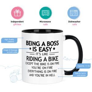 YHRJWN Boss Day Gifts, Bosses Day Gifts for Women Men, Bosses Day Gifts for Men, Boss Gifts, Boss Lady Gifts for Women, Christmas Birthday Thank You Gifts for Boss, Boss Mug, 11 Oz