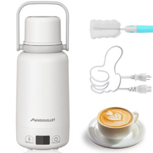 travel electric kettle, 1l/35oz portable electric kettle with temperature control, 2024 upgraded hot water boiler bottle for tea coffee, 304 stainless steel, christmas gift for family friend